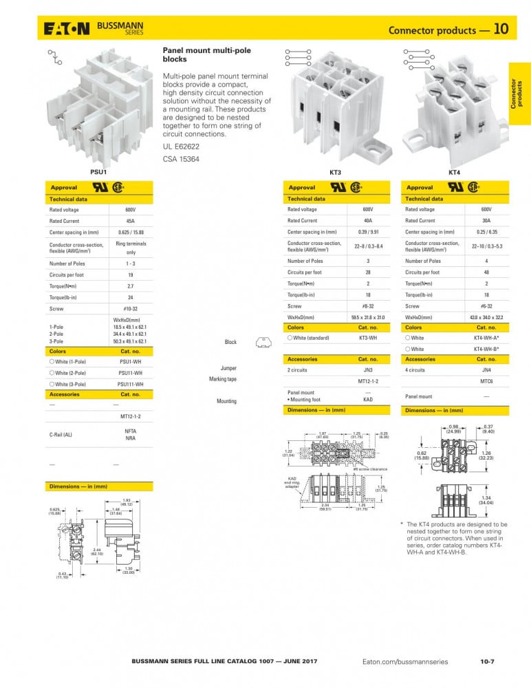 EATON connector products document page 7
