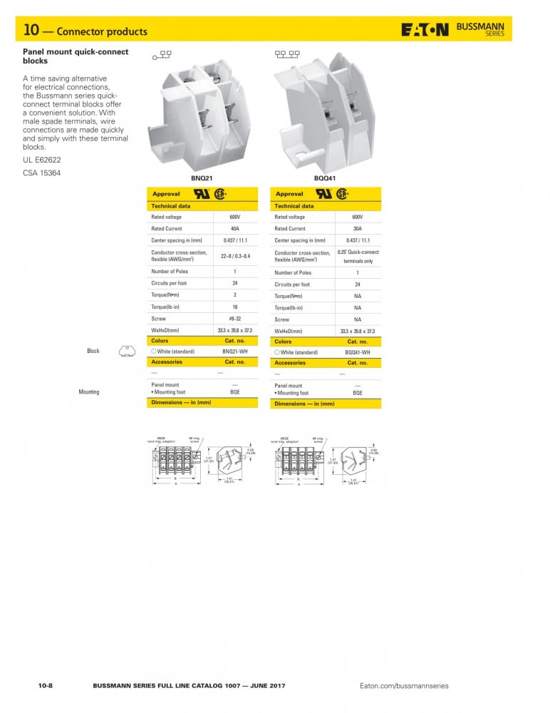 EATON connector products document page 8