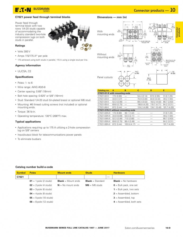 EATON connector products document page 9