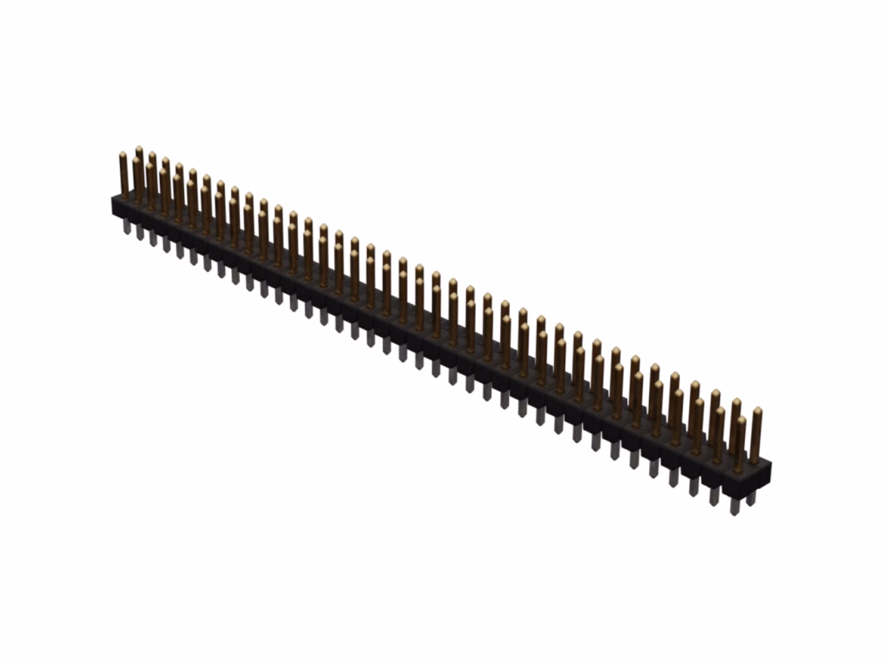 C-Grid Header, 2.54mm Pitch, Through Hole, Dual Row, Vertical, 76 Circuits, 0.38µm Gold (Au) Plating, Bag Packaging, Lead-Free for sale