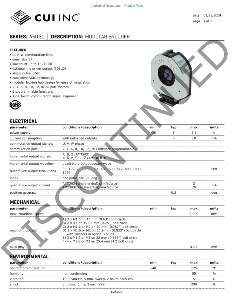 AMT303LD-DMK datasheet page 1