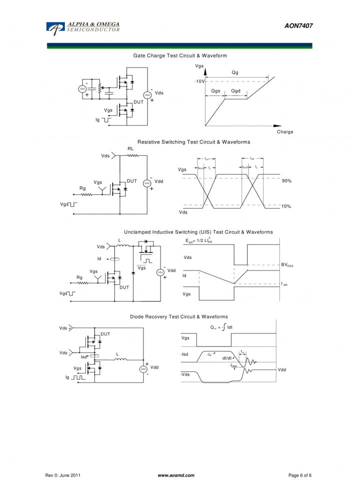 AON7407 datasheet page 6