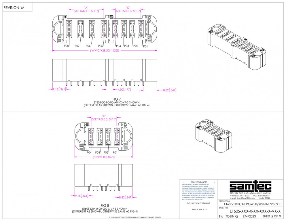 Samtec ET60S drawing page 5