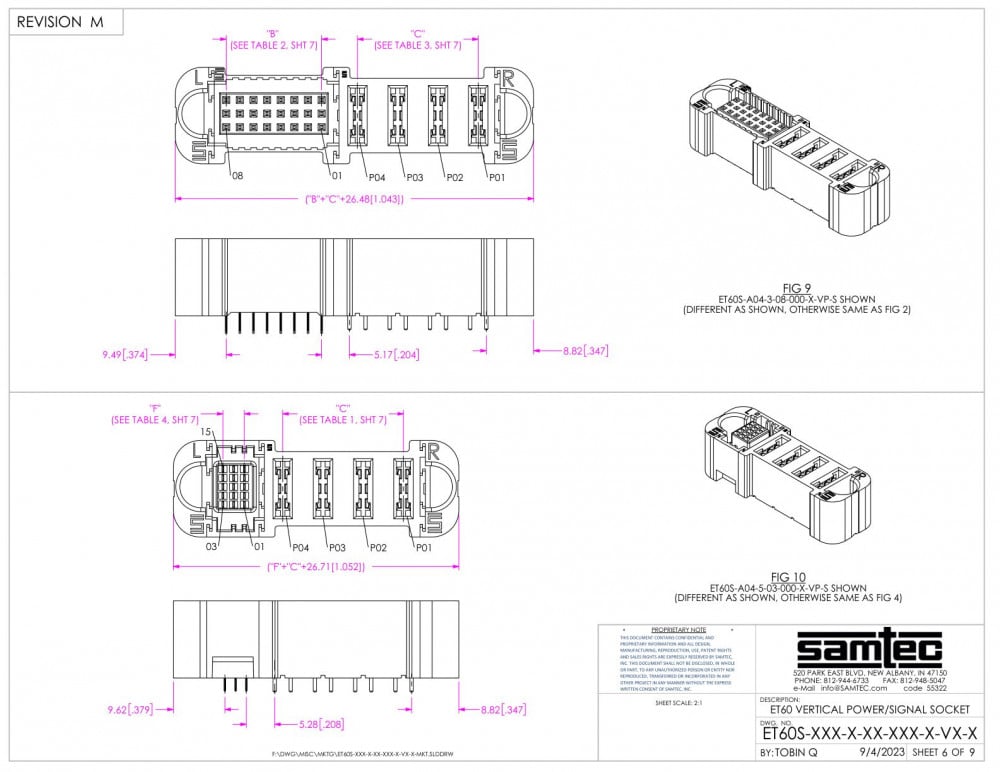 Samtec ET60S drawing page 6