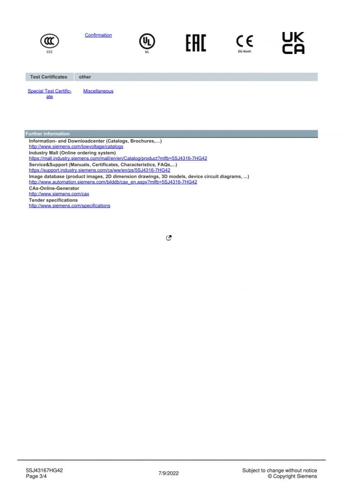 5SJ4316-7HG42 datasheet page 3