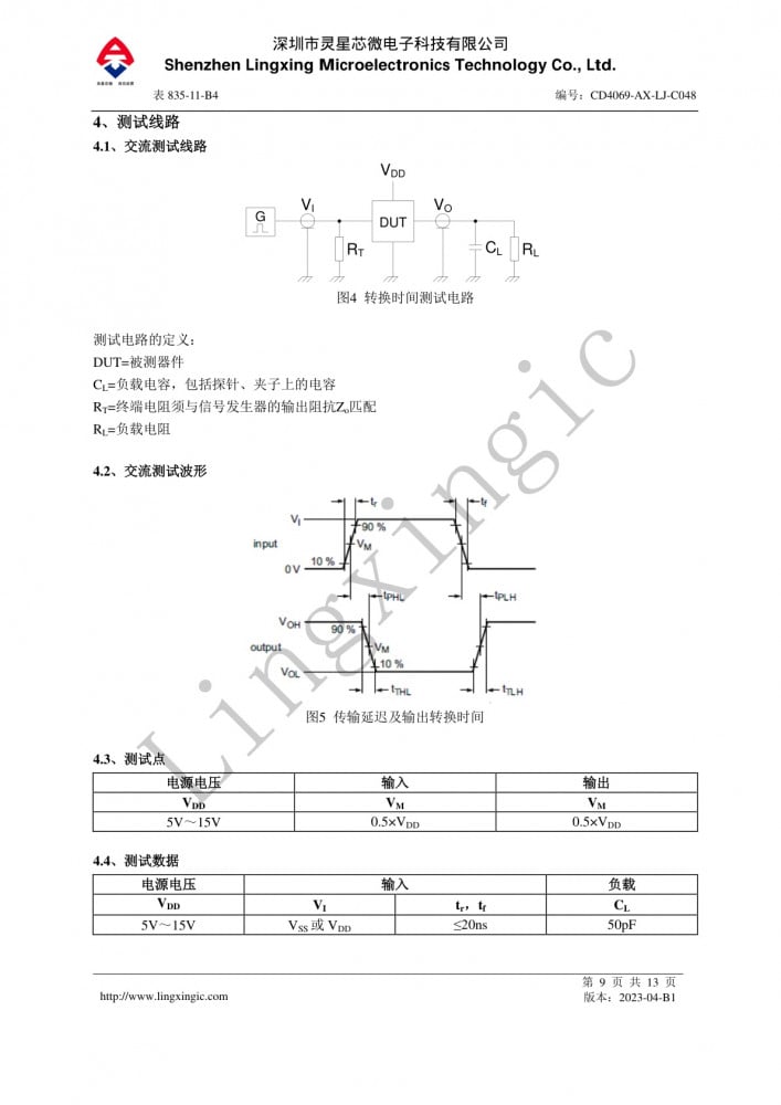 CD4069BM(LX) datasheet page 9
