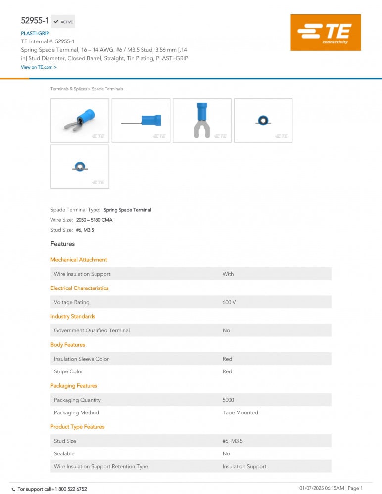 52955-1 technical document page 1