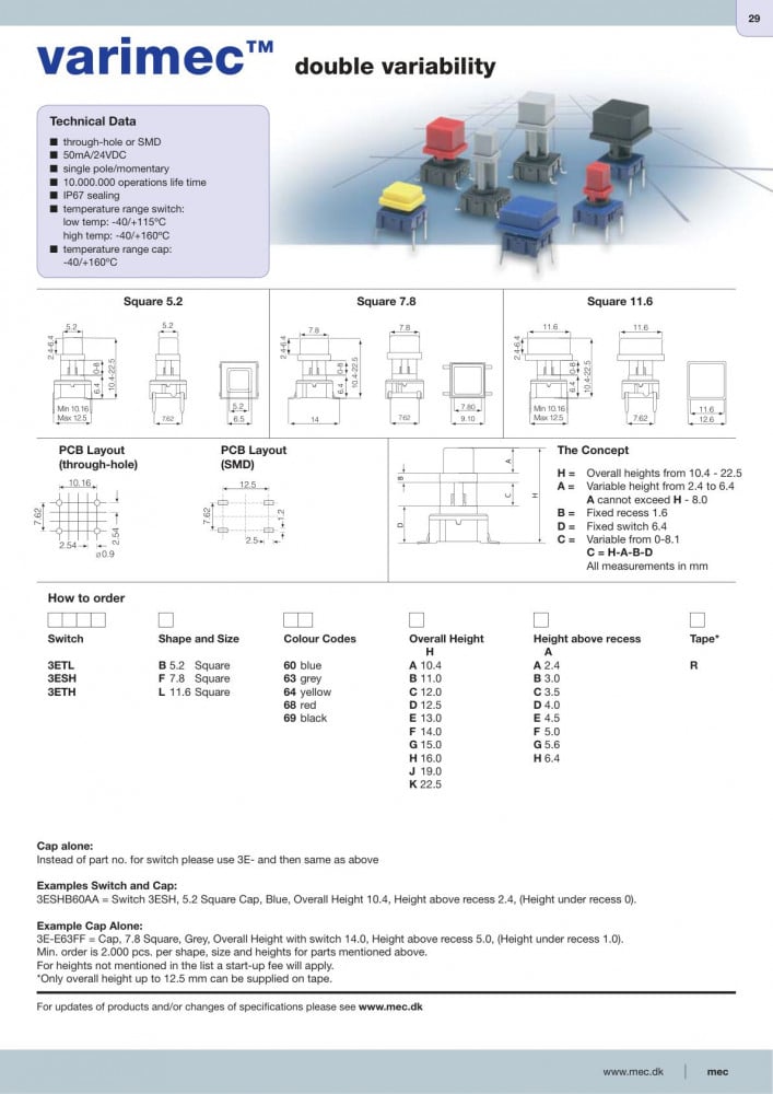 APEM Multimec technical document page 4