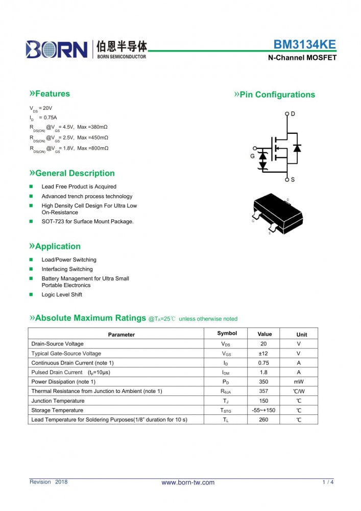BM3134KE datasheet page 1