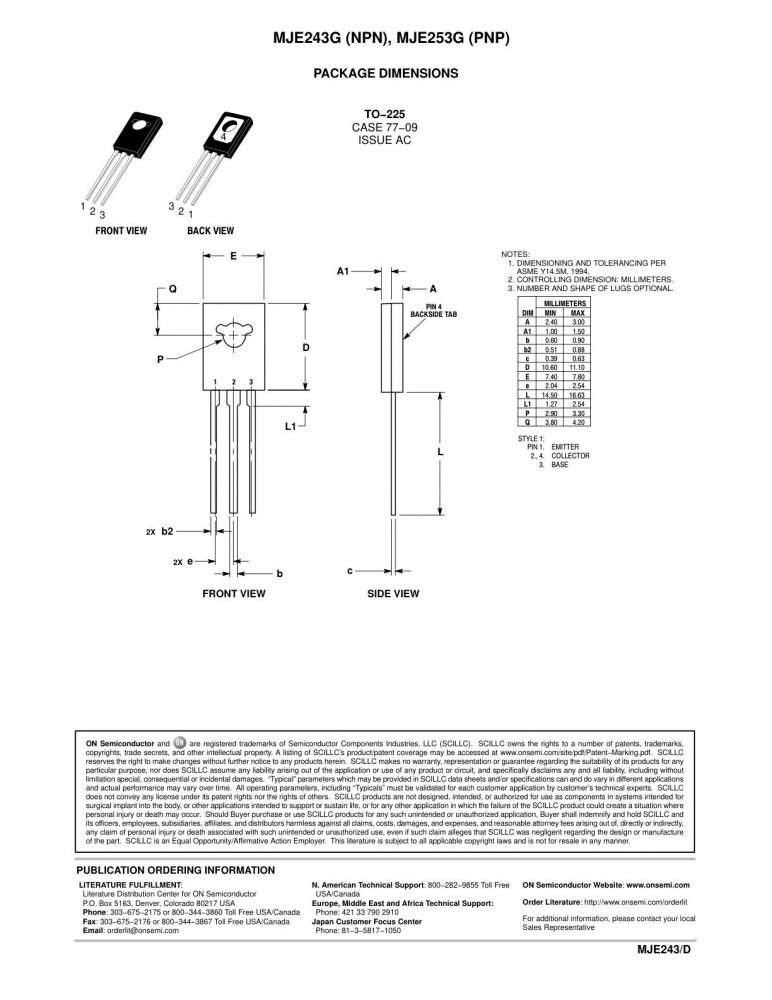 MJE253G datasheet page 6