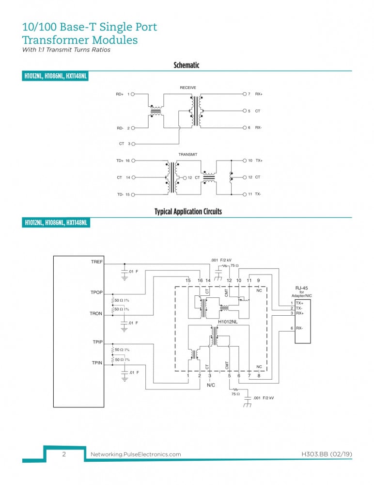 H1086NL technical document page 2