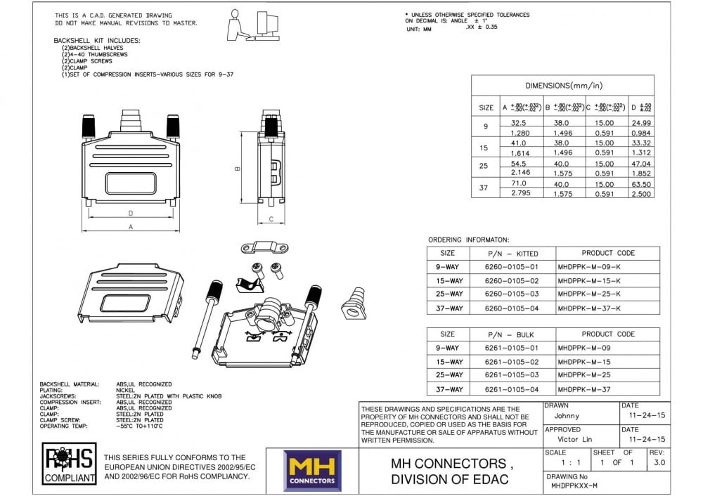 MHDPPK-M-15-K technical drawing page 1