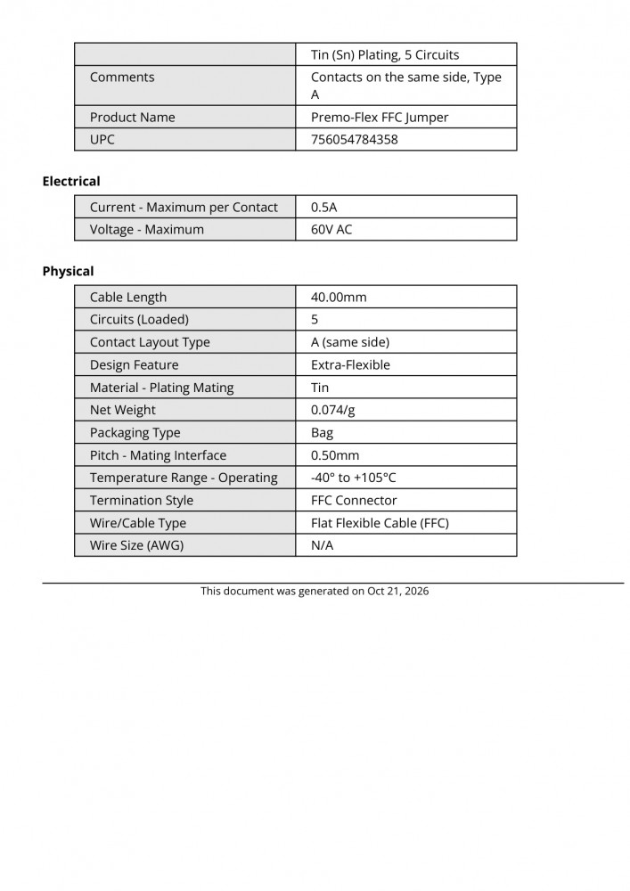 Molex 982660605 product document, page 2