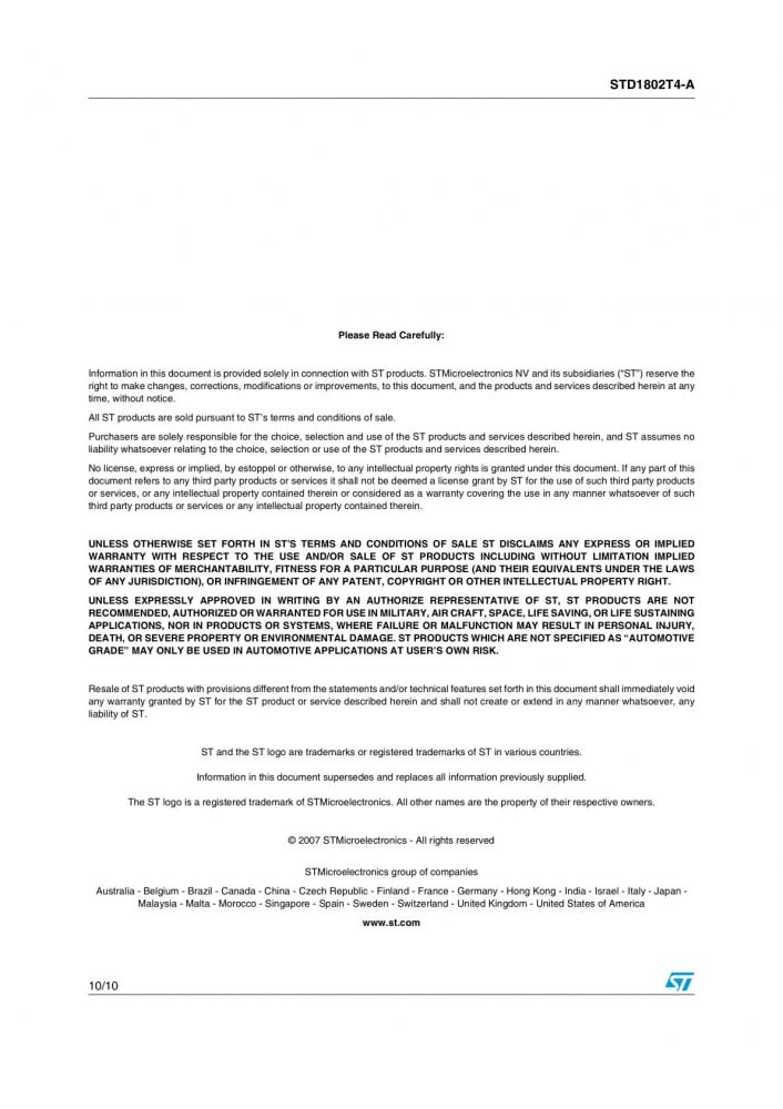 STD1802T4-A datasheet page 10