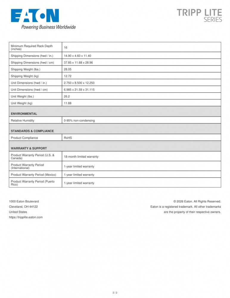 RBC94-2U product documentation page 2