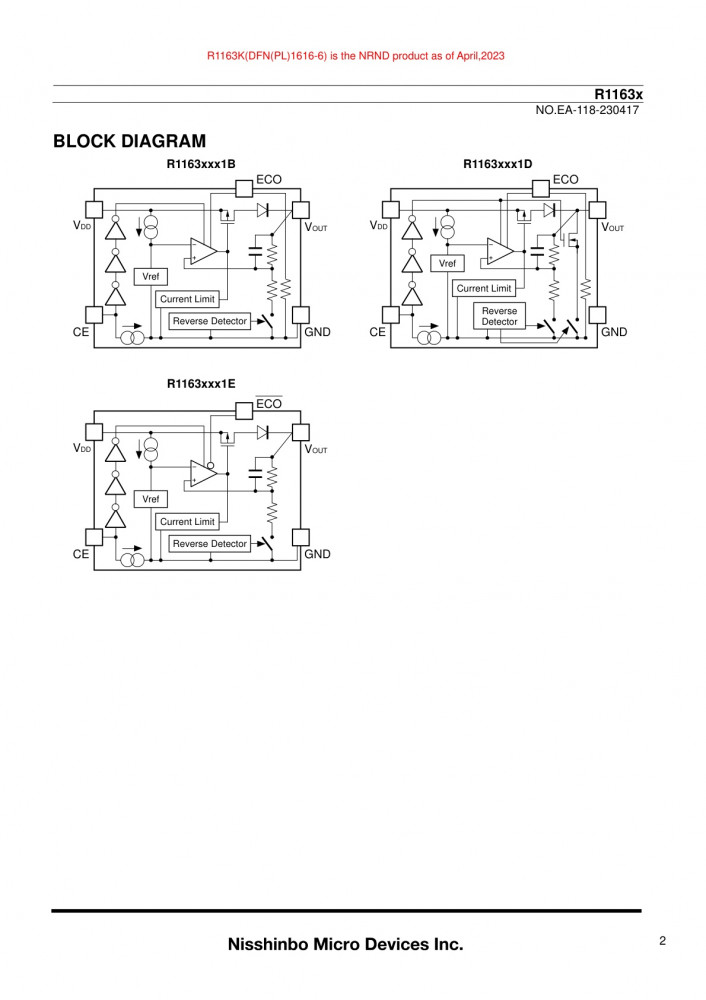 R1163 datasheet page 2
