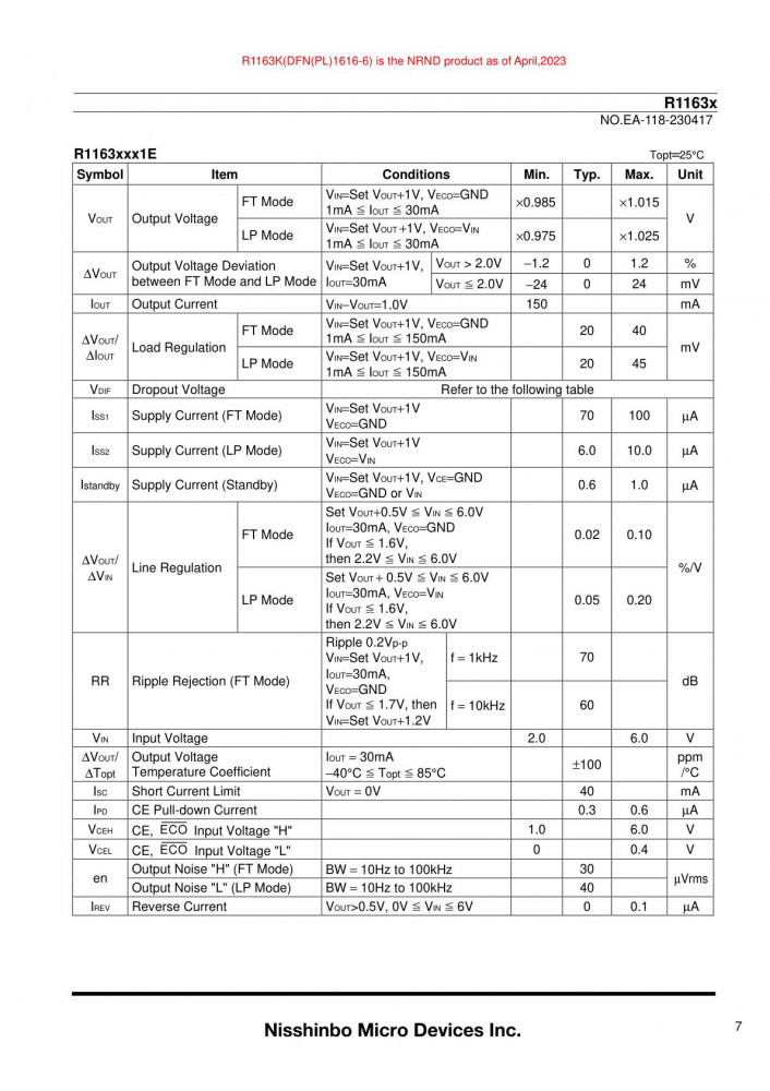 R1163 datasheet page 7