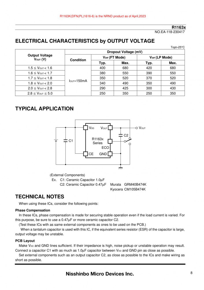 R1163 datasheet page 8