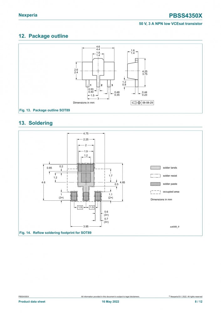 PBSS4350X datasheet page 8
