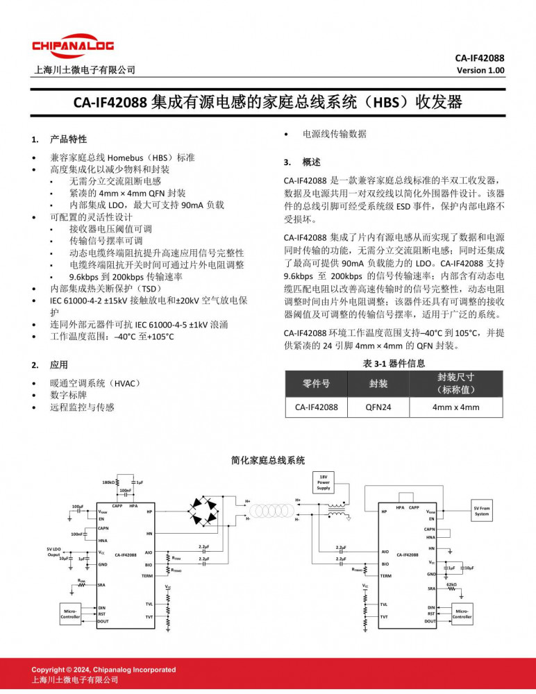 CA-IF42088 datasheet page 1