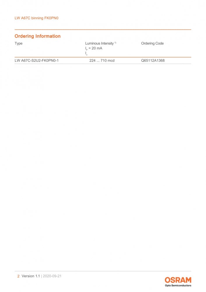 AMS LW A67C technical document page 2