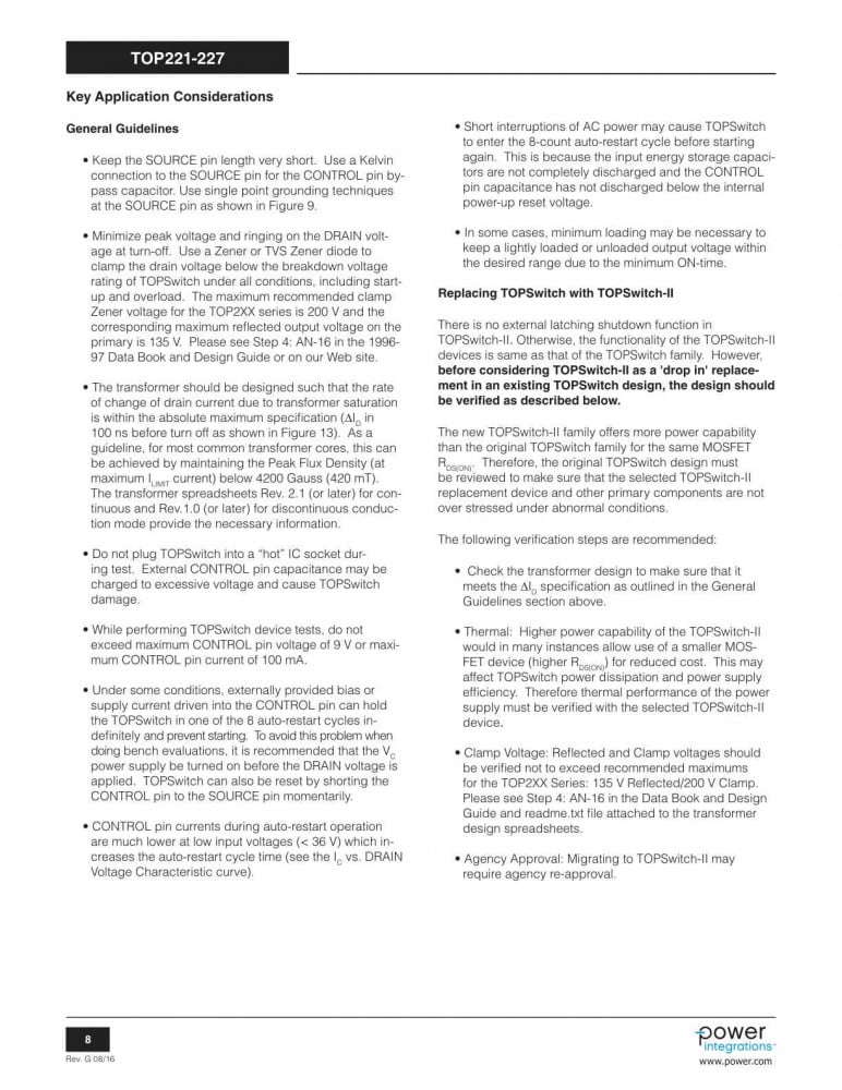 TOP221PN document page 8