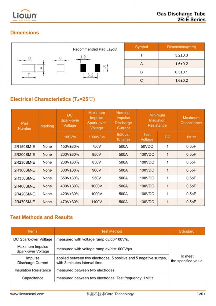 Liown 2R200SM-E datasheet page 2