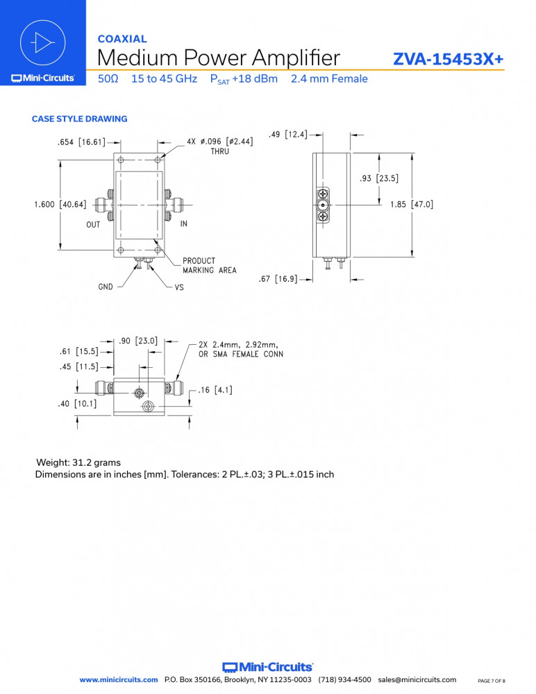 ZVA-15453X+ datasheet page 7