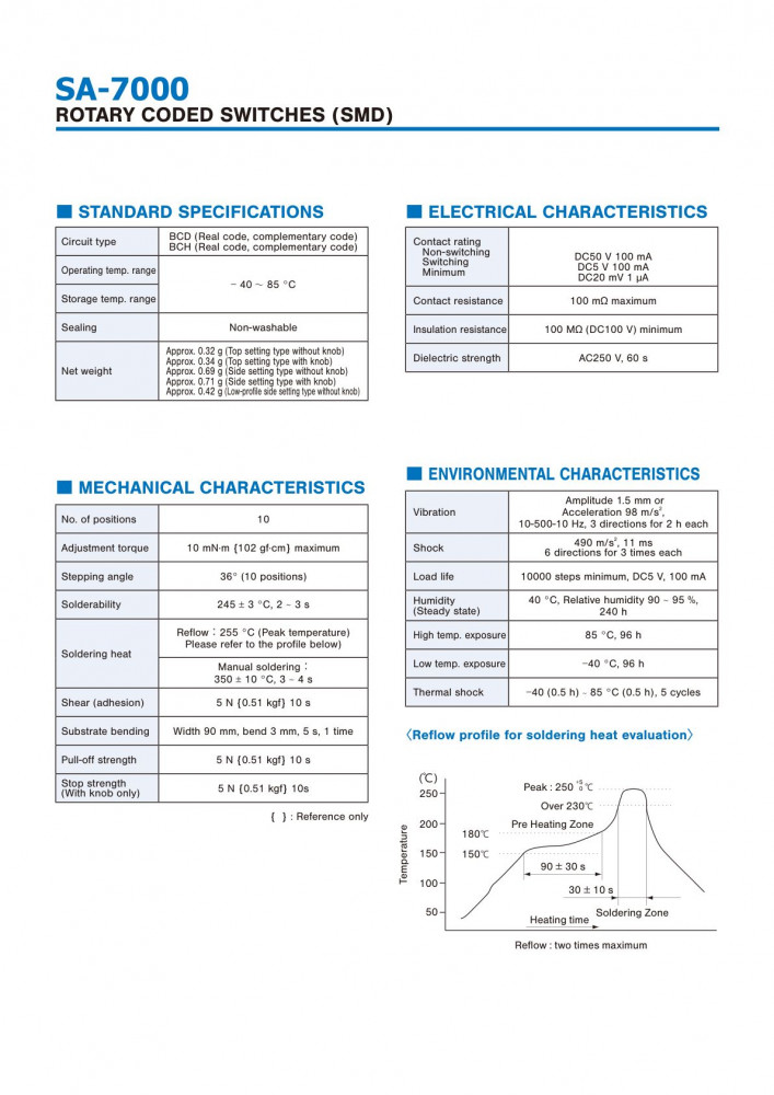 Nidec SA-7000 datasheet page 3