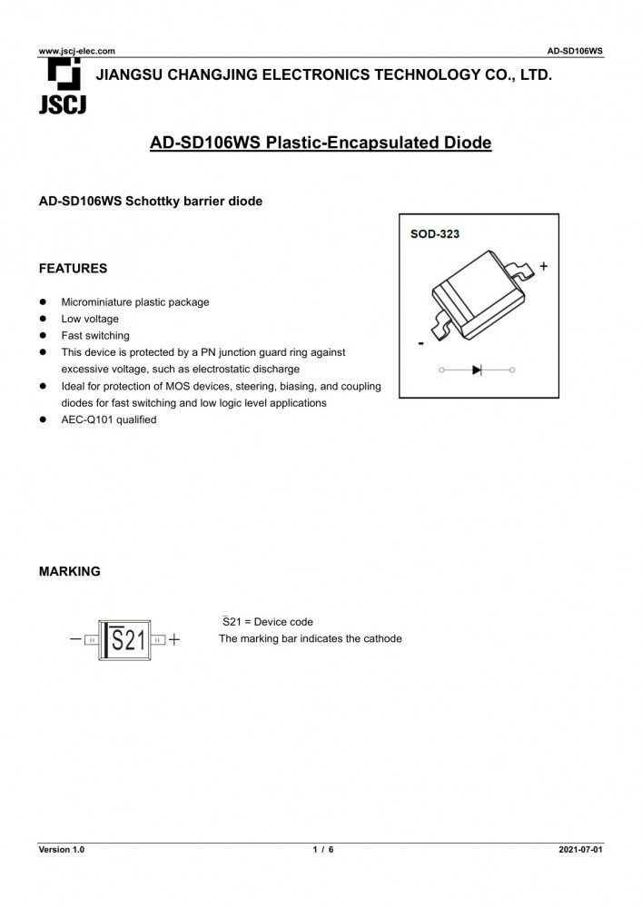 AD-SD106WS datasheet page 1