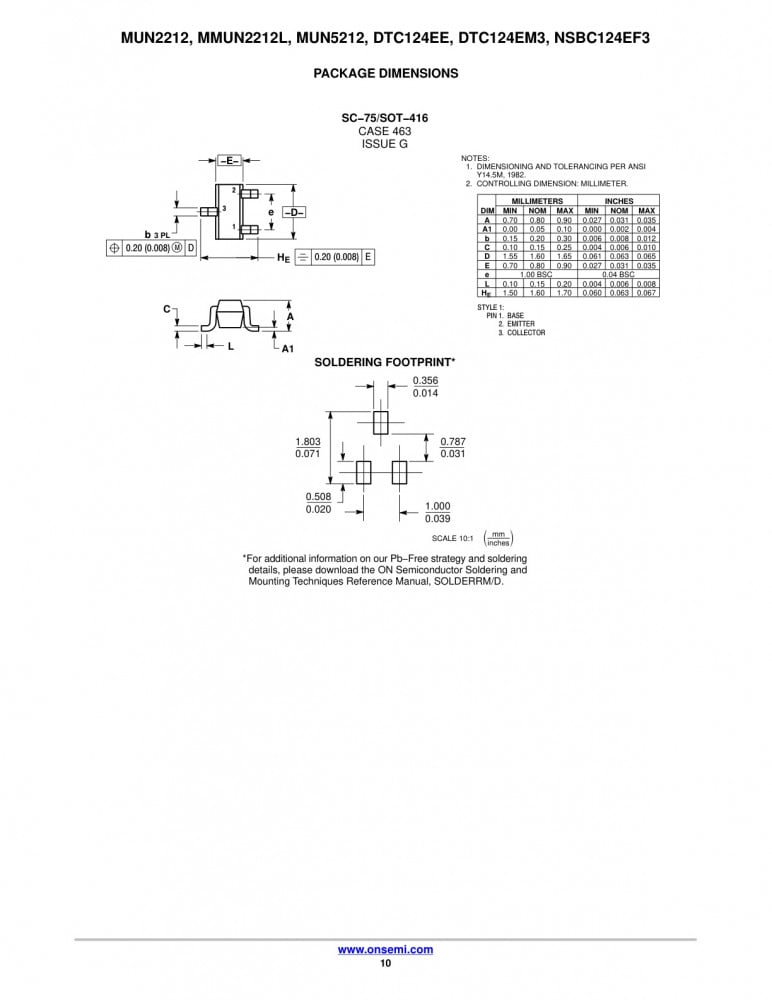 MUN2212T1G datasheet page 10