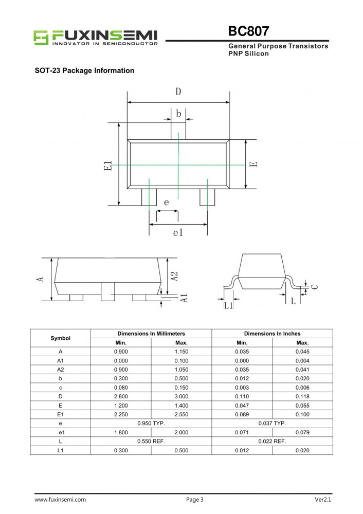 BC807-25 datasheet page 3
