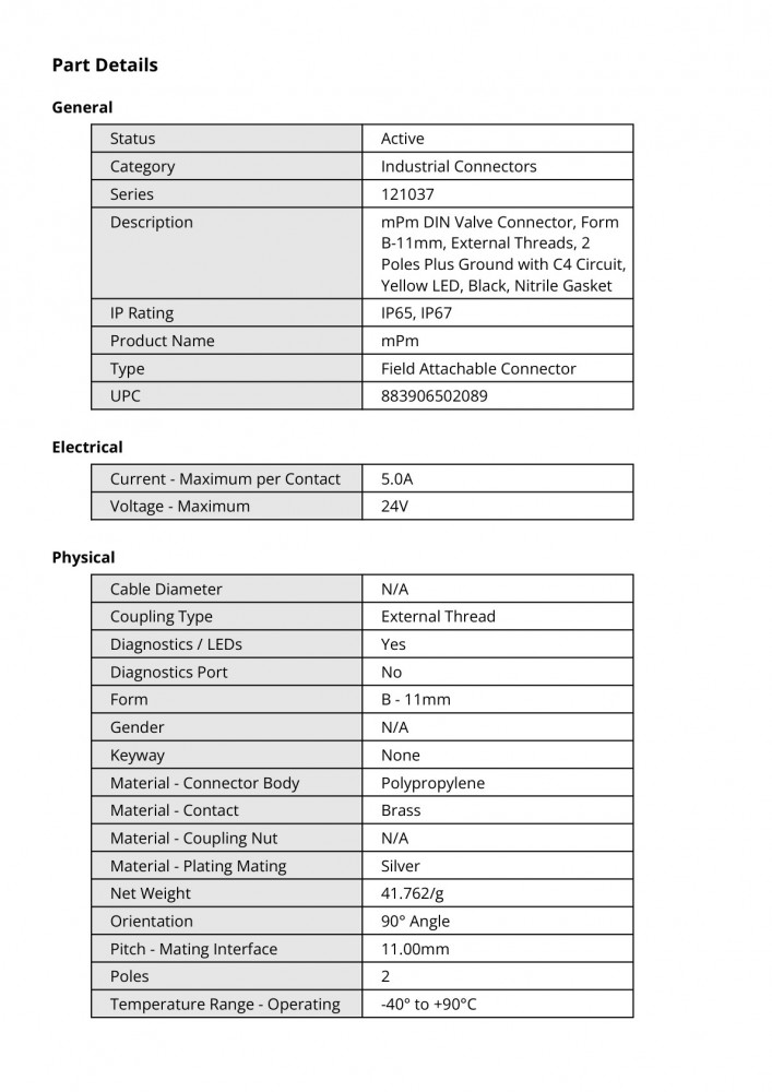 MOLEX 1210370058 technical drawing page 2