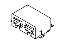 Modular Jack, Right-Angle, LCP, Surface Mount, 6/6, 2 Ports, 1.27µm Gold  Plating for sale