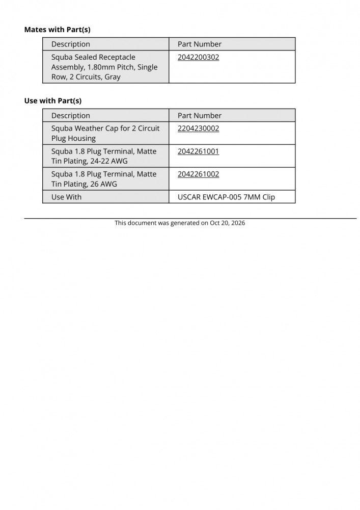 Technical document page 3 for product reference