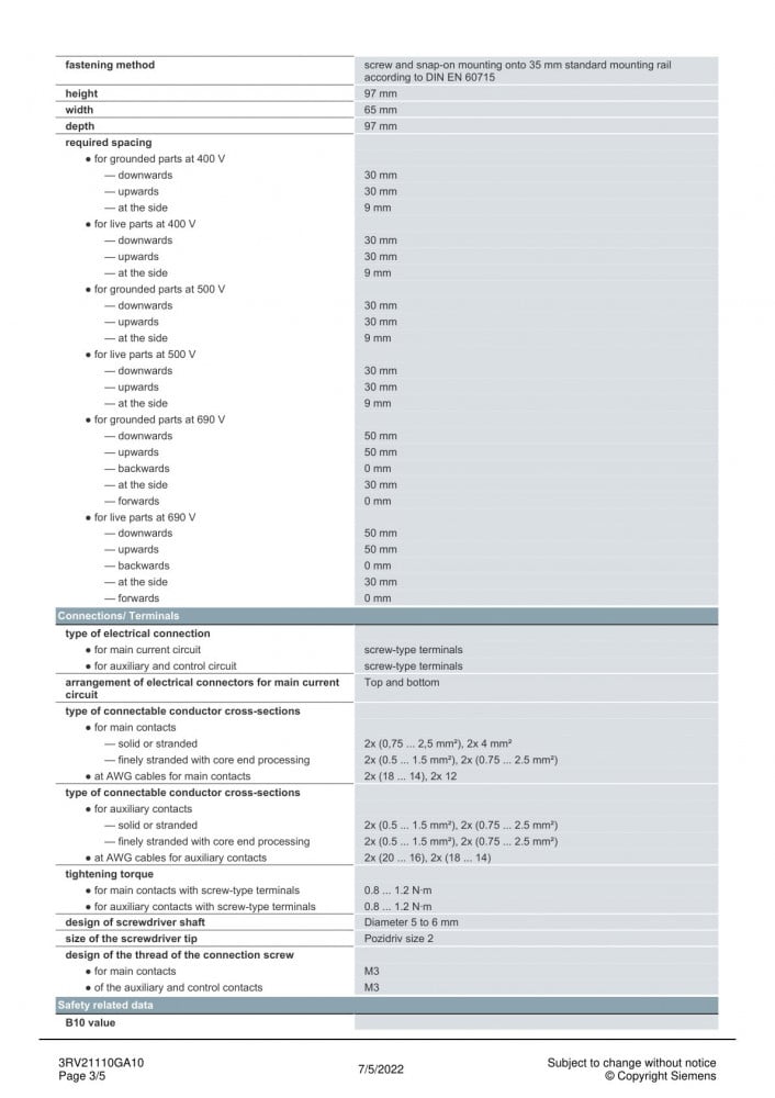 3RV21110GA10 document page 3