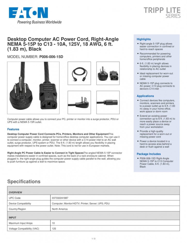 P006-006-15D technical document page 1