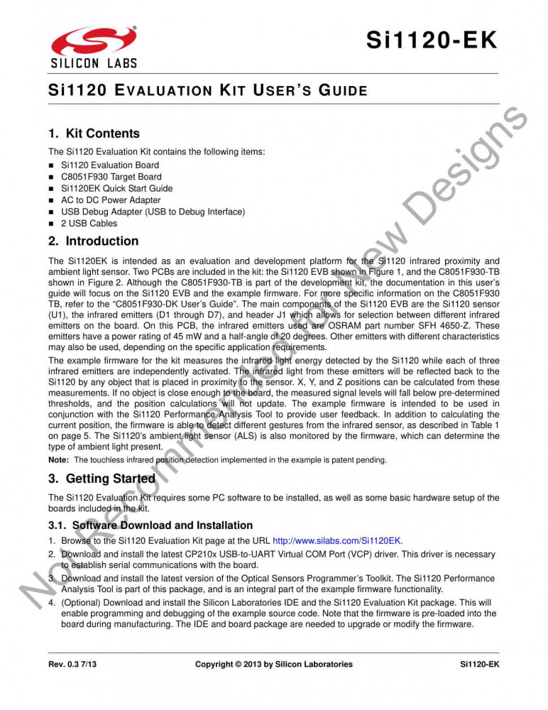 SI1120EK guide page 1