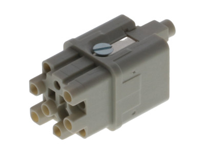 Heavy-Duty Crimp Contact Insert, Female, 10-Pole, 16A, for Crimp Contacts, Size 6B «44x27»