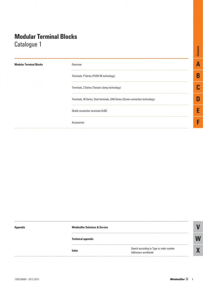 Weidmuller catalogue page 3