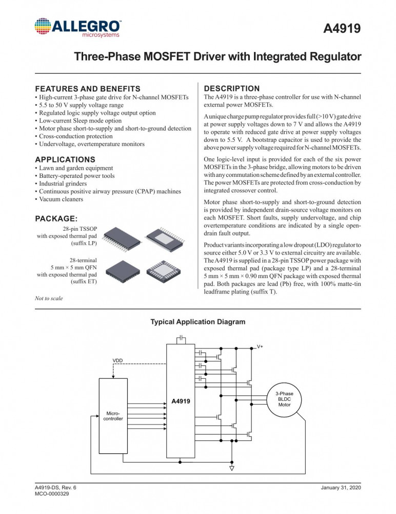 A4919 datasheet page 1