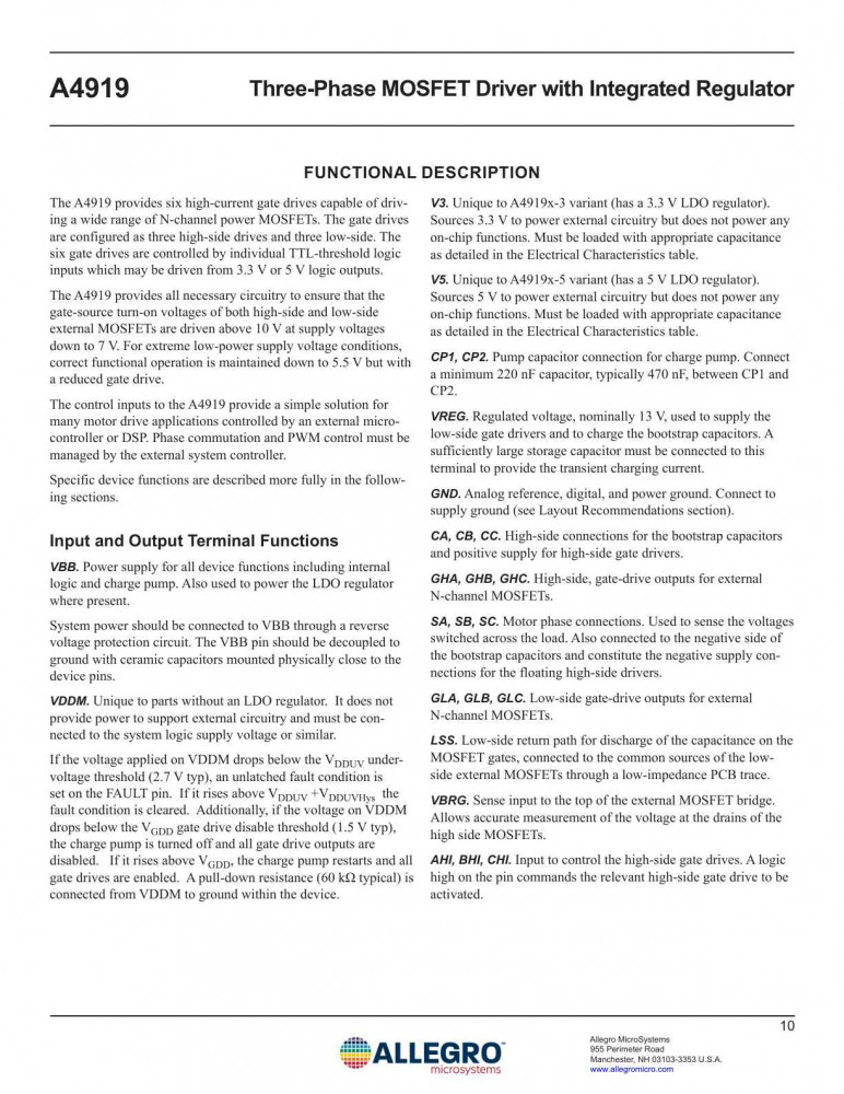 A4919 datasheet page 10