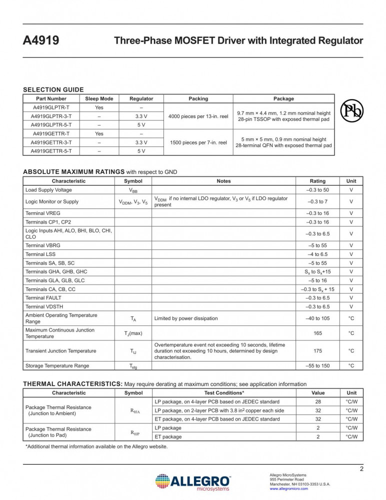A4919 datasheet page 2