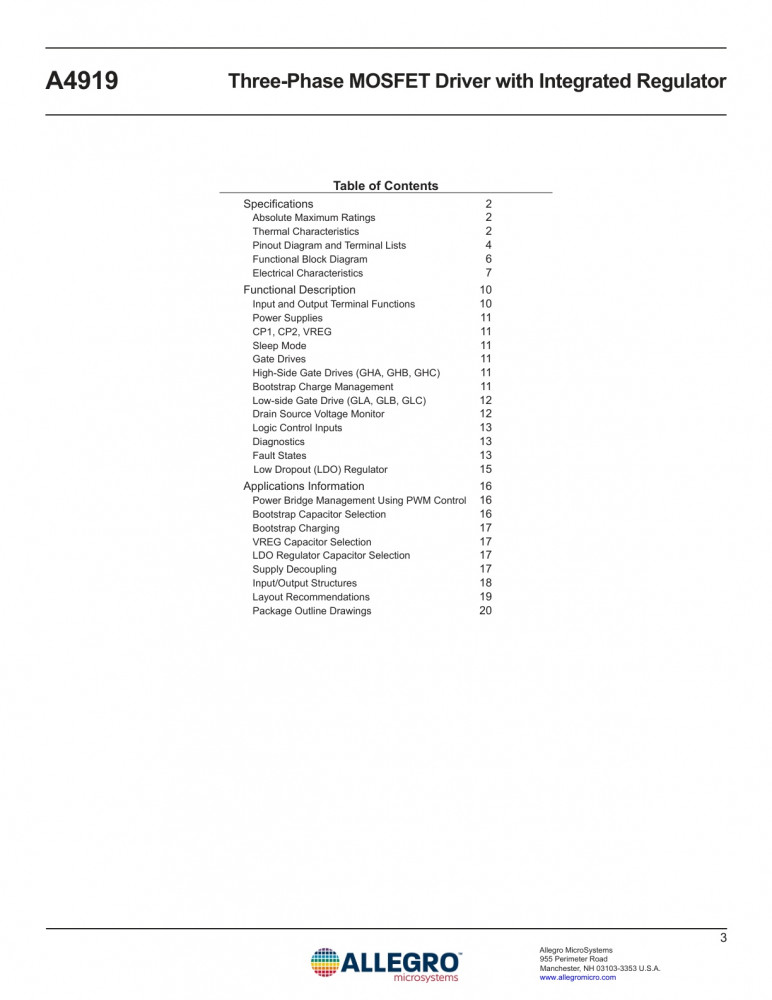 A4919 datasheet page 3