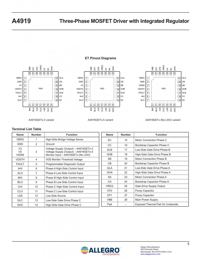 A4919 datasheet page 5