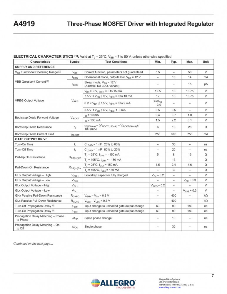 A4919 datasheet page 7