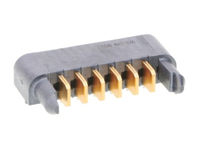 2.00mm, 5.50mm, 7.50mm Pitch EXTreme Ten60Power Right-Angle Plug Assembly with Guide Pins, 4 AC Power Circuits with 1 Void, 25 Signal Circuits, 8 DC Power Circuits