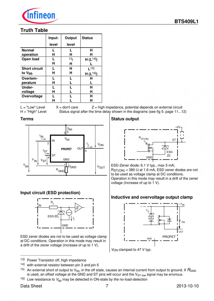 BTS409L1 E3062A datasheet page 7