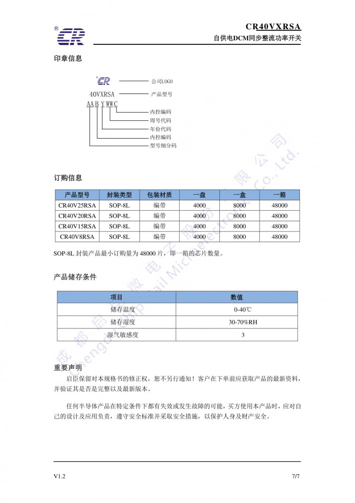 CR40V8RSA datasheet page 7