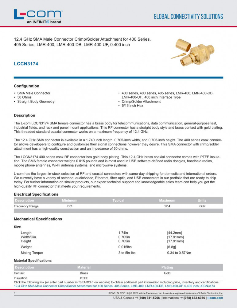 LCCN3174 product drawing page 1